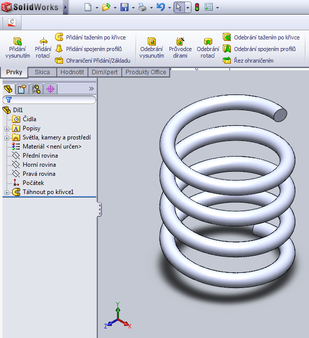 Tipy a návody pro SolidWorks: Jak vymodelovat pružinu – Konstrukter.cz
